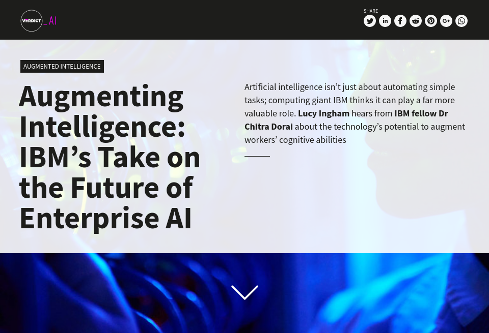 Augmenting Intelligence: IBM’s Take on the Future of Enterprise AI ...