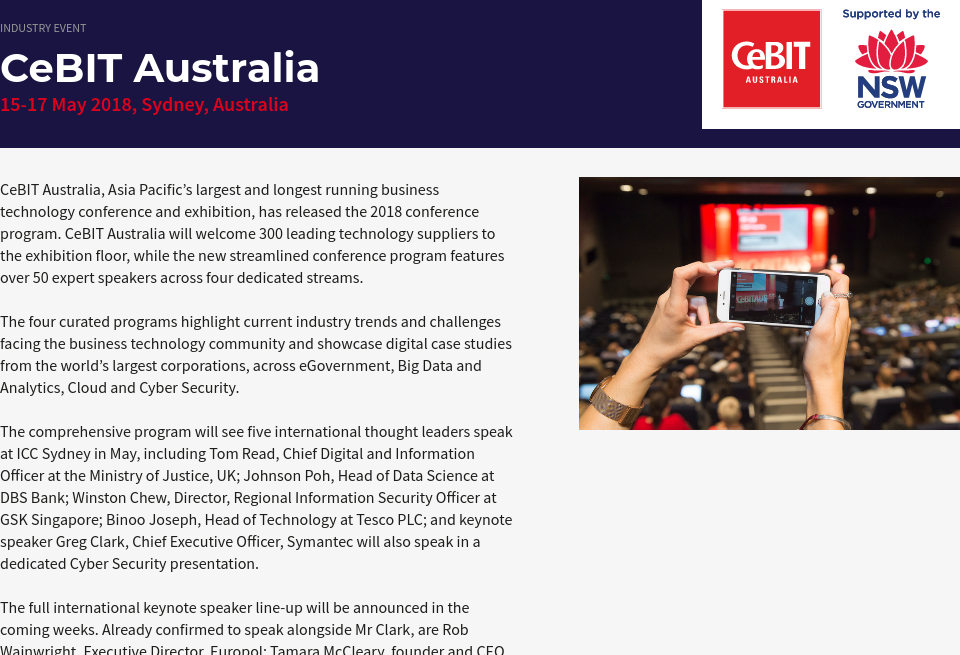 Event: CeBIT Australia - Verdict AI | Issue 3 | February 2018