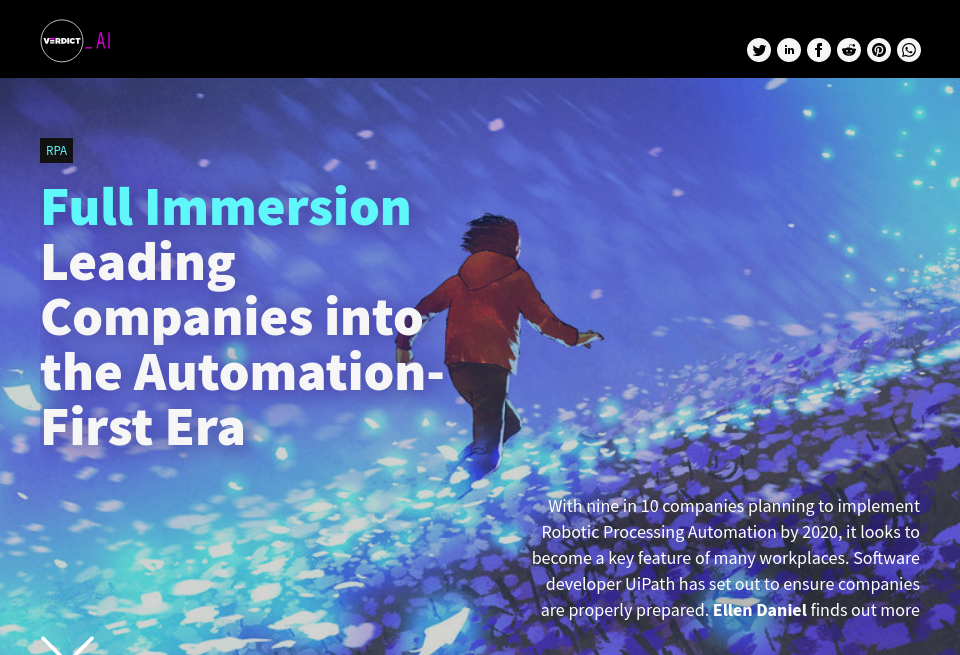 Into The Automation First Era Verdict Ai Issue 8 May 2019