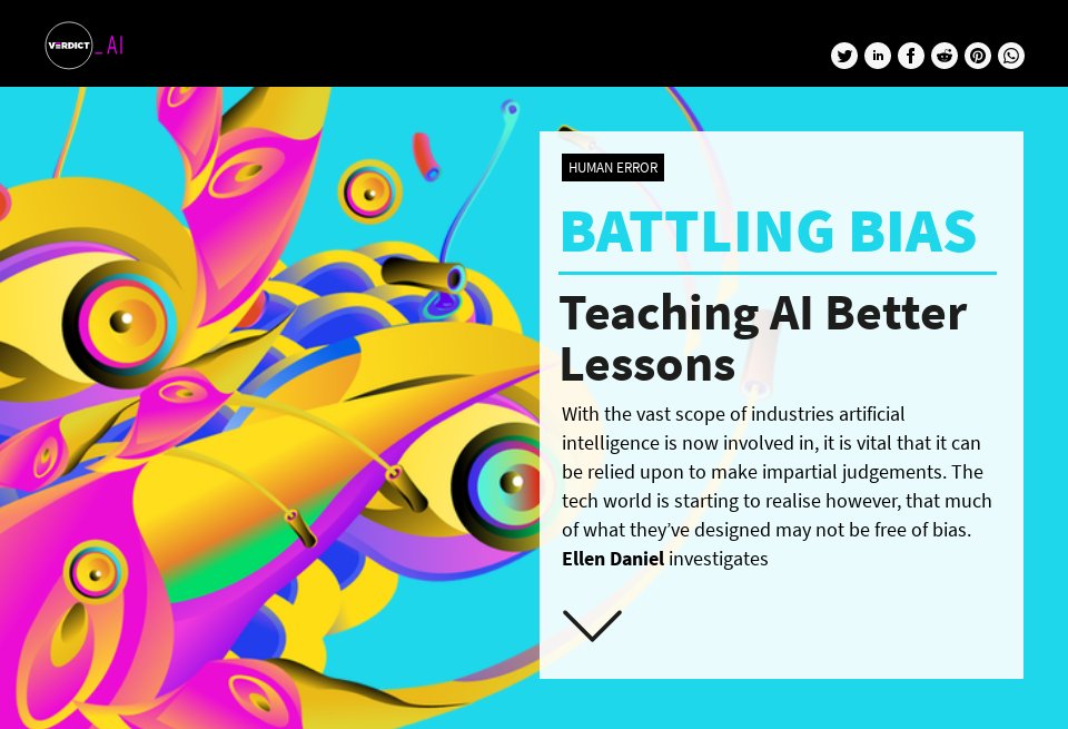 Battling bias: Teaching AI better lessons - Verdict AI | Issue 8 | May 2019