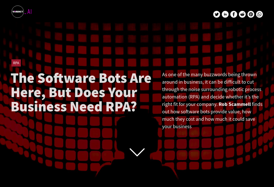 The Software Bots are Here, But Does Your Business Need RPA? - Verdict ...