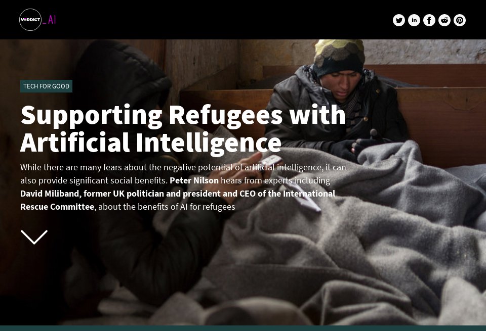 Supporting Refugees with Artificial Intelligence - Verdict AI | Issue 9 | Summer 2019